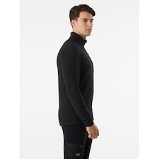 Arc'teryx Rho Heavyweight Zip Neck Mens Black - PlatouSport